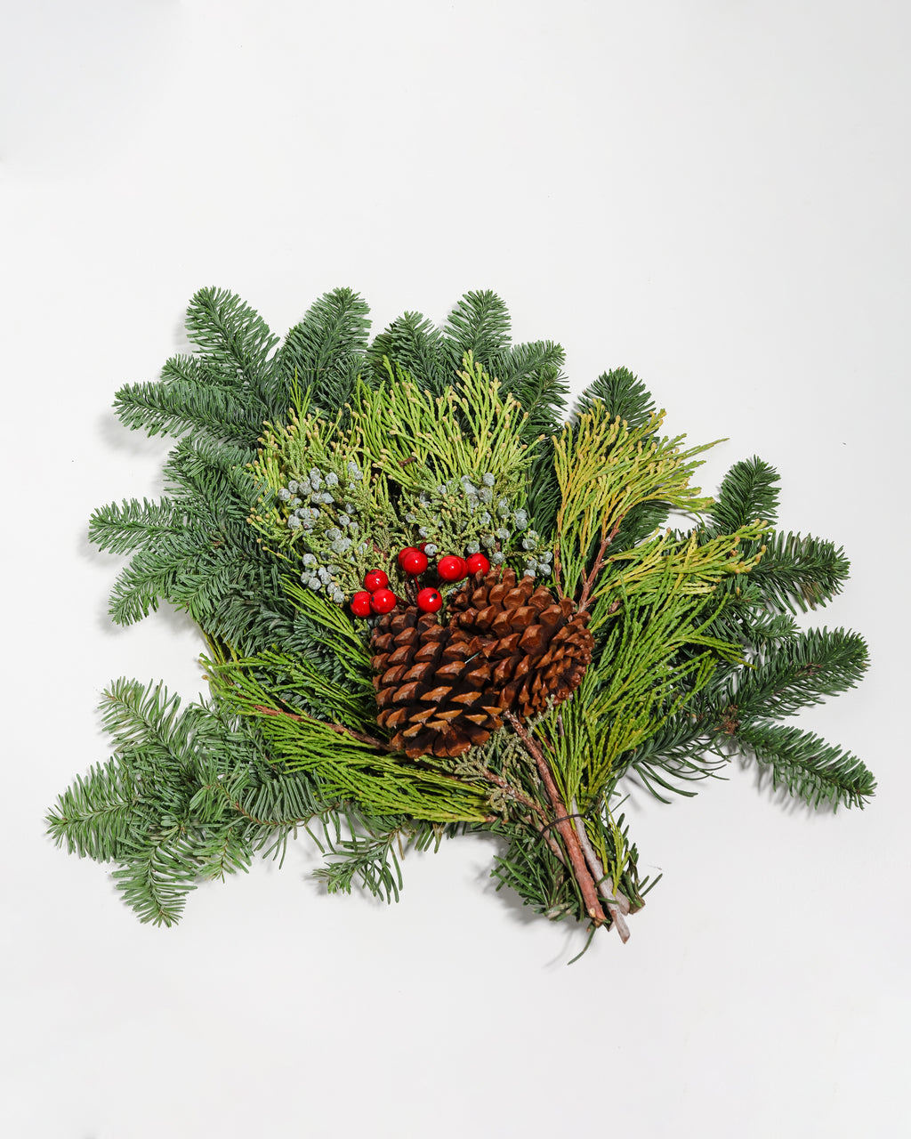 12' Fresh Live | Noble Fir, Juniper, Cedar and Pinecone Swag | Holiday ...